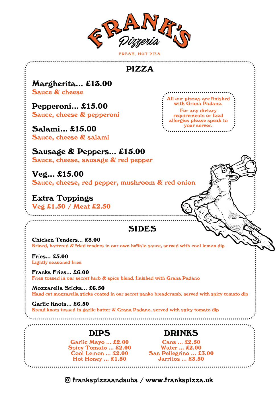 Menu - FRANK'S